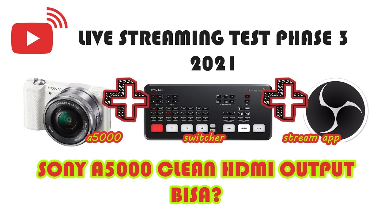 Streaming pakai SONY A5000 BISA CLEAN HDMI OUTPUT? - DURATION test ...