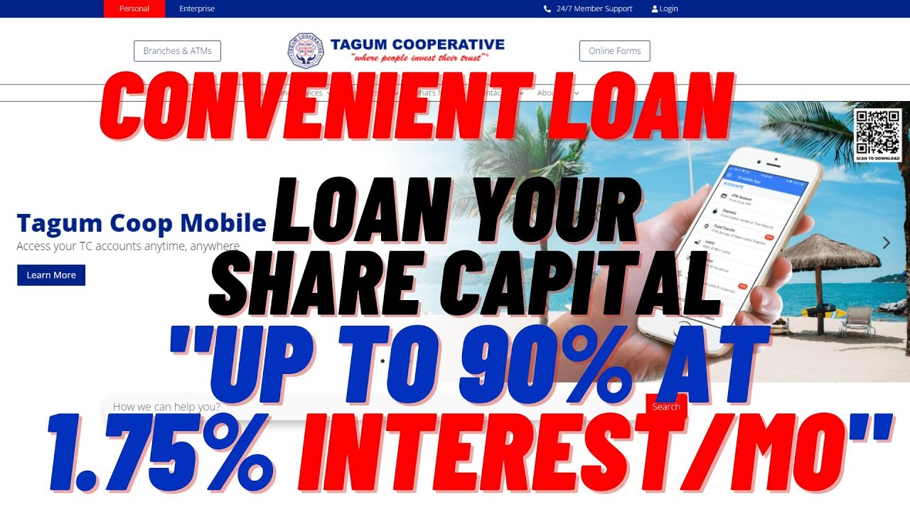 Tagum Cooperative Convenient Loan | Loan Your Share Capital - YouTube