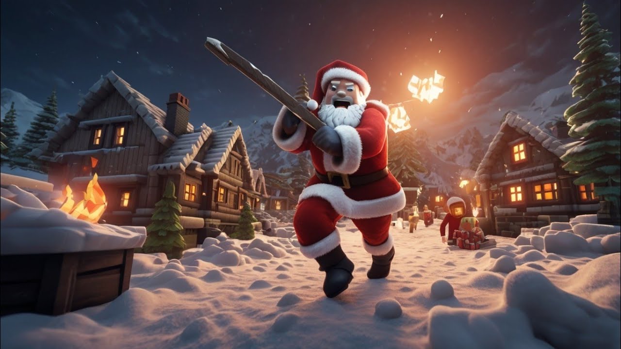 Minecraft But Evil Santa Never Stops Chasing Me... - YouTube