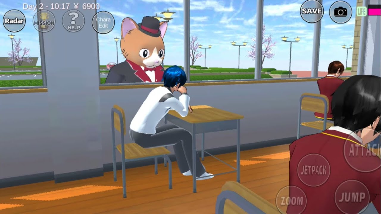 Belajar Di Kelas Di Liatin cat Butler | Gameplay Sakura School ...