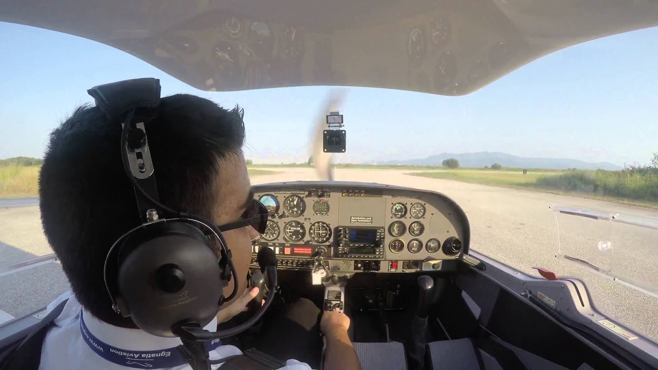 First Solo Flight on the Diamond DV20 Katana at Kavala International ...
