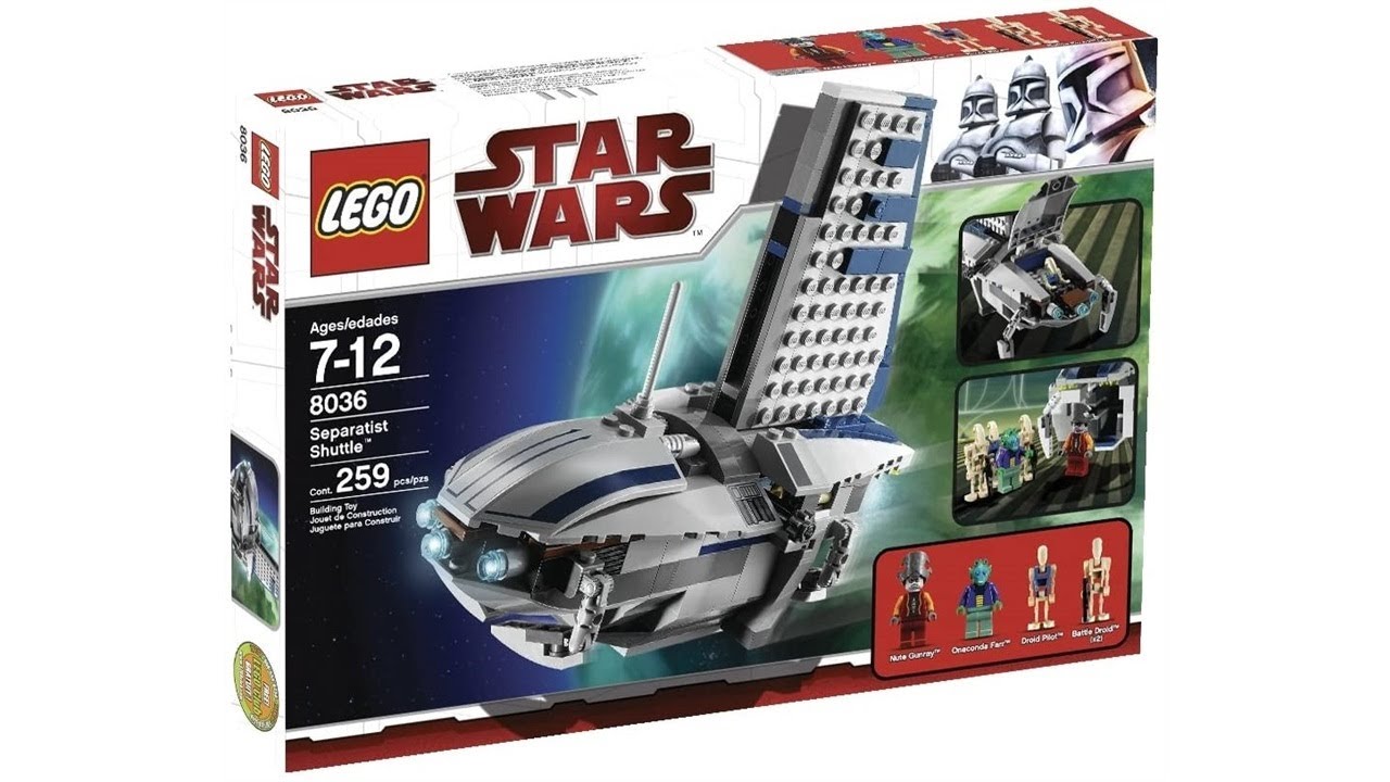 LEGO Star Wars Separatists Shuttle (8036) - YouTube