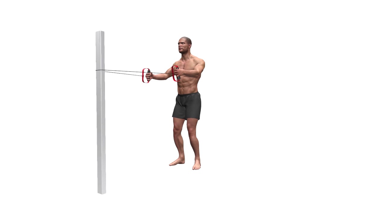 Standing Resistance Band Rows - YouTube