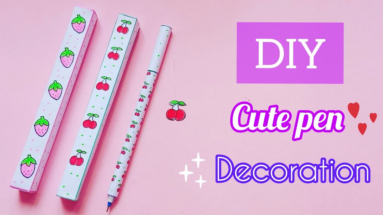 DIY homemade cute pen decoration /How to make pen decoration /homemade ...