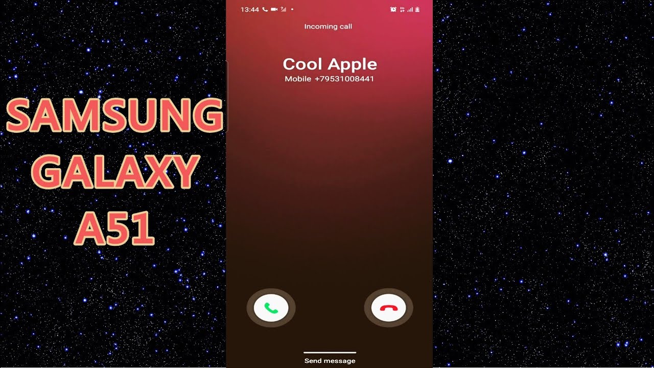 Samsung Galaxy A51 screen video/ Incoming call - YouTube