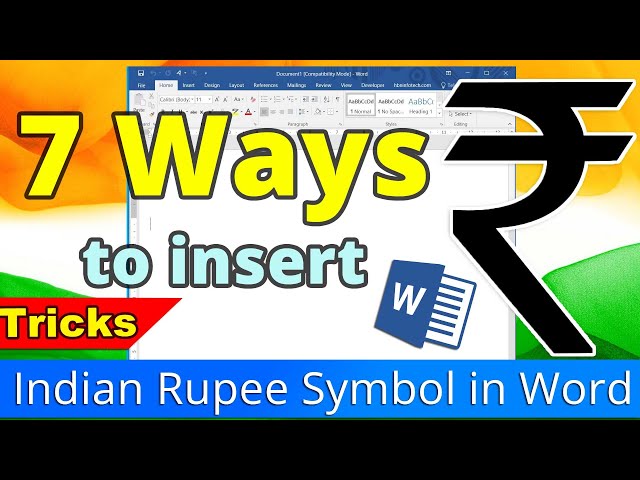 How To Write Rupee Symbol In Ms Word - Infoupdate.org