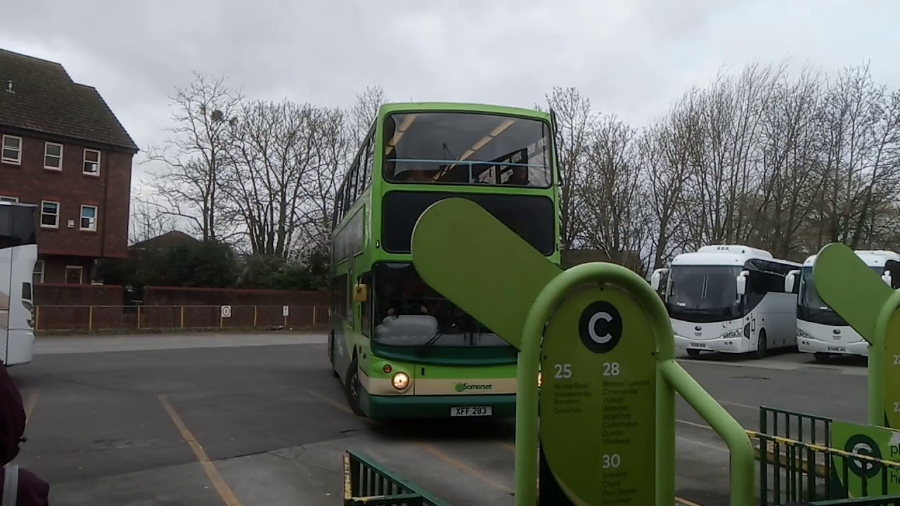 Buses at Taunton bus station today - YouTube