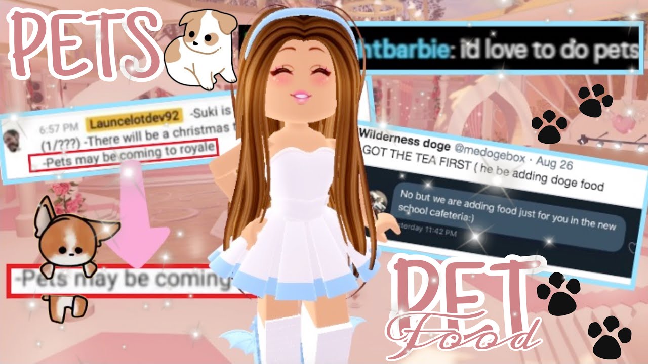 PET FOOD COMING, PETS Coming SOON too? //Roblox Royale High TEA and ...