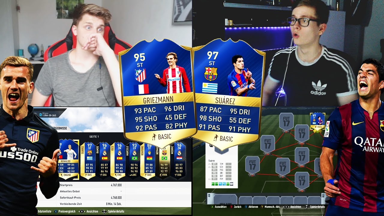 FIFA 17: TOTS SUAREZ vs TOTS GRIEZMANN BUY FIRST GUY BATTLE vs ...