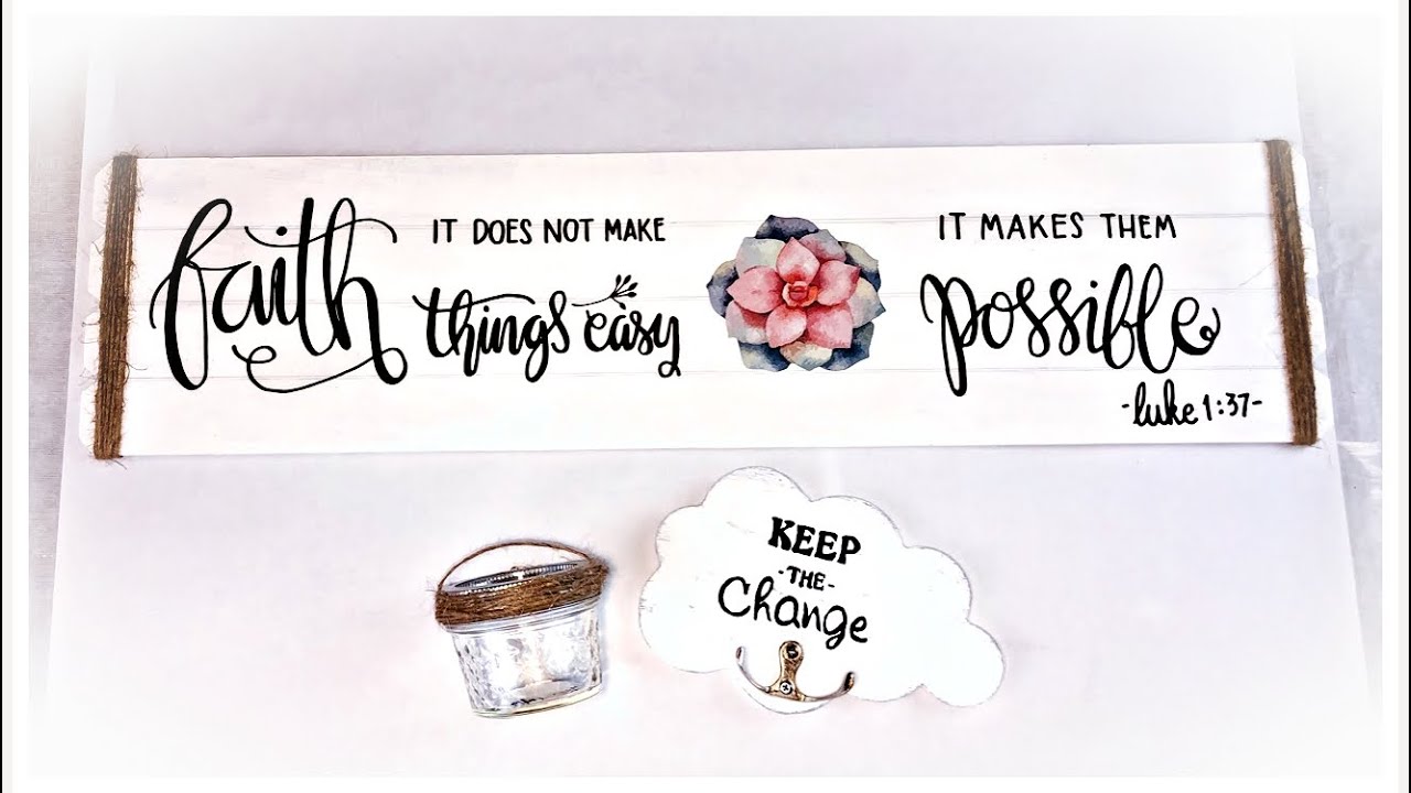 Dollar Tree DIY | Super Easy | Farmhouse Signs - YouTube