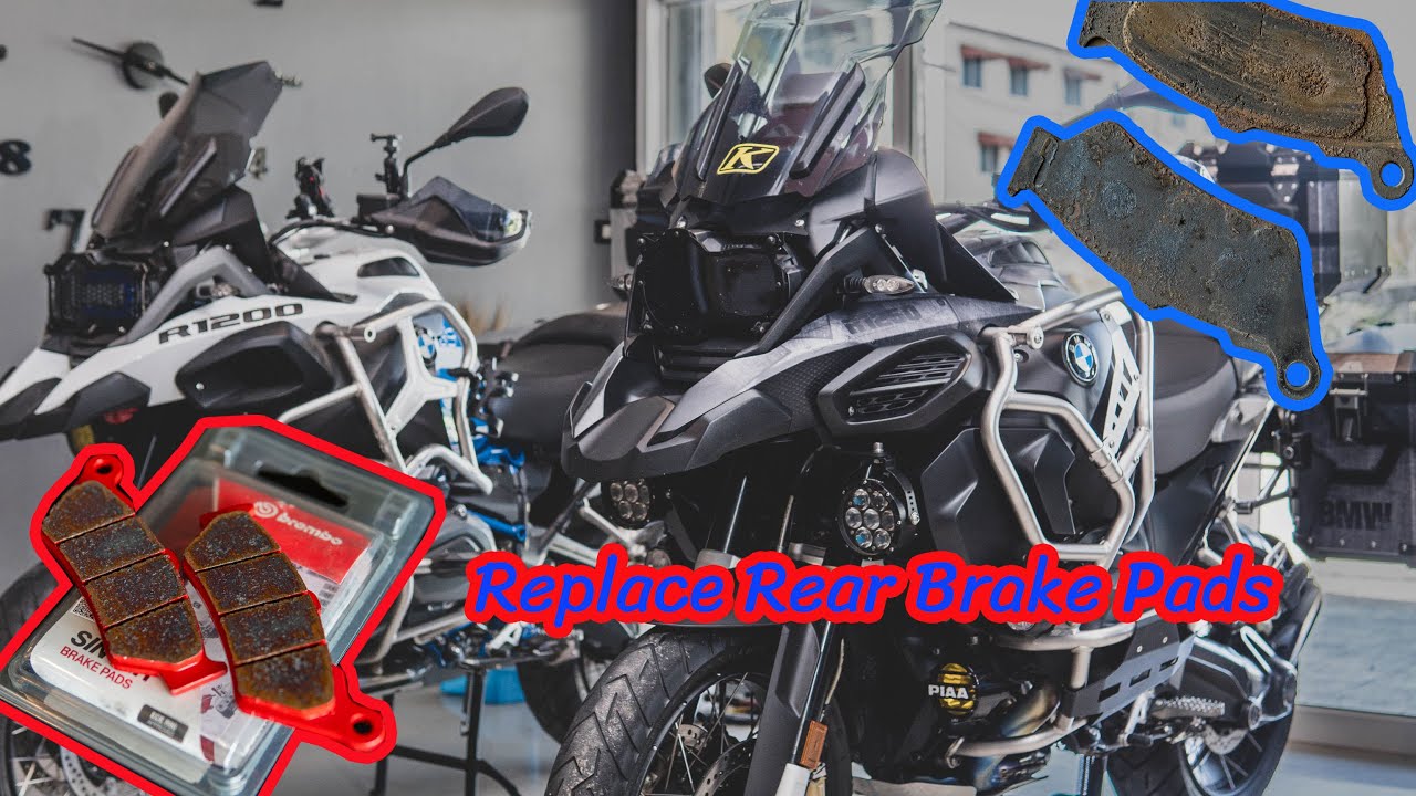 DIY วิธีเช็คเปลี่ยนผ้าเบรคหลัง BMW R1250GSA/R1200GSA (BMW R1250/R1200 ...