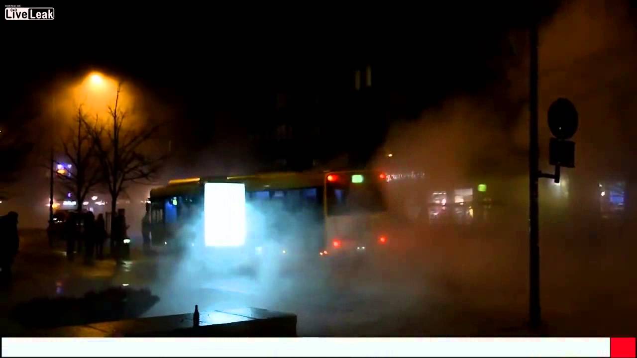 Out of control bus in Sweden (More Footage) - YouTube