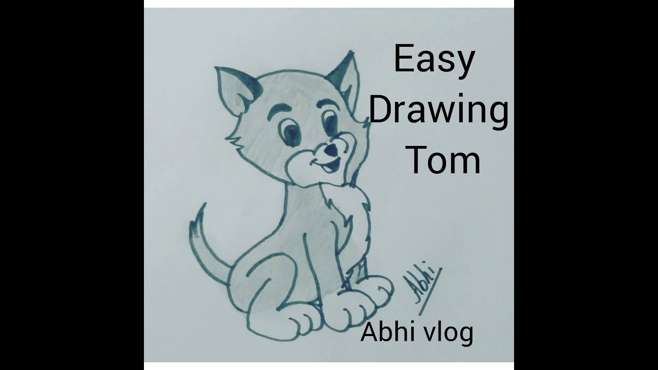 How to draw Tom cat drawing for begginers /step by step easily drawing ...