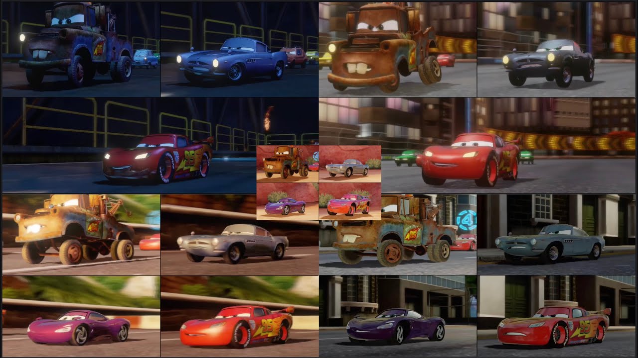 Cars 2 Full Game on 3 players and 4 players | special video for getting ...