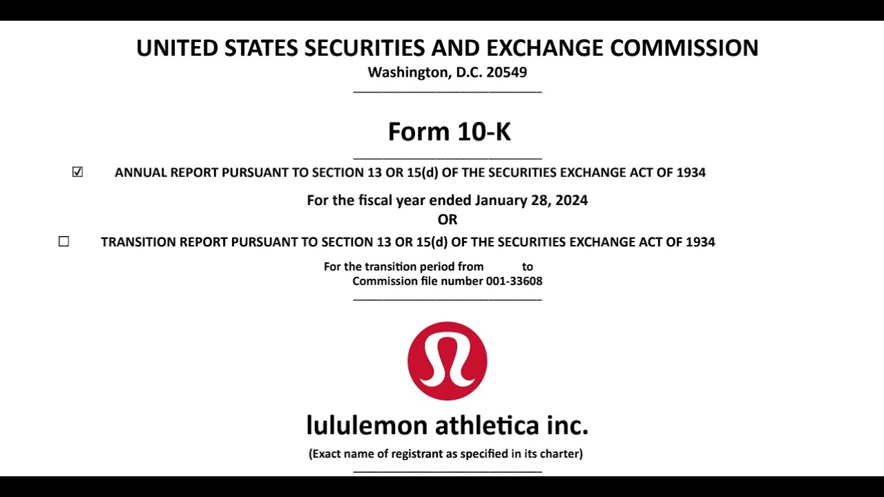 lululemon athletica inc - Ticker Symbol LULU - Deep Dive 2024 - YouTube
