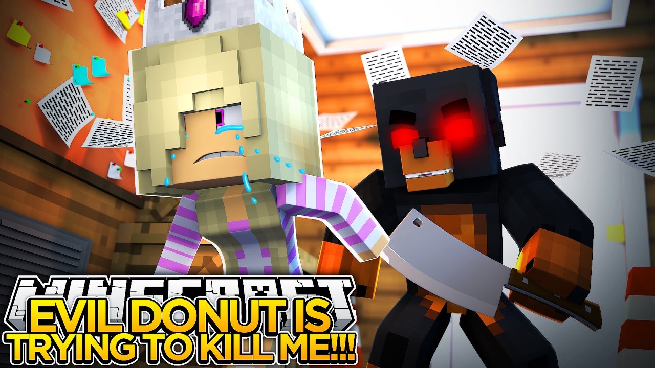 EVIL DONUT TRIES TO KILL ME w/ DONUT THE DOG!!!- Baby Leah Minecraft ...