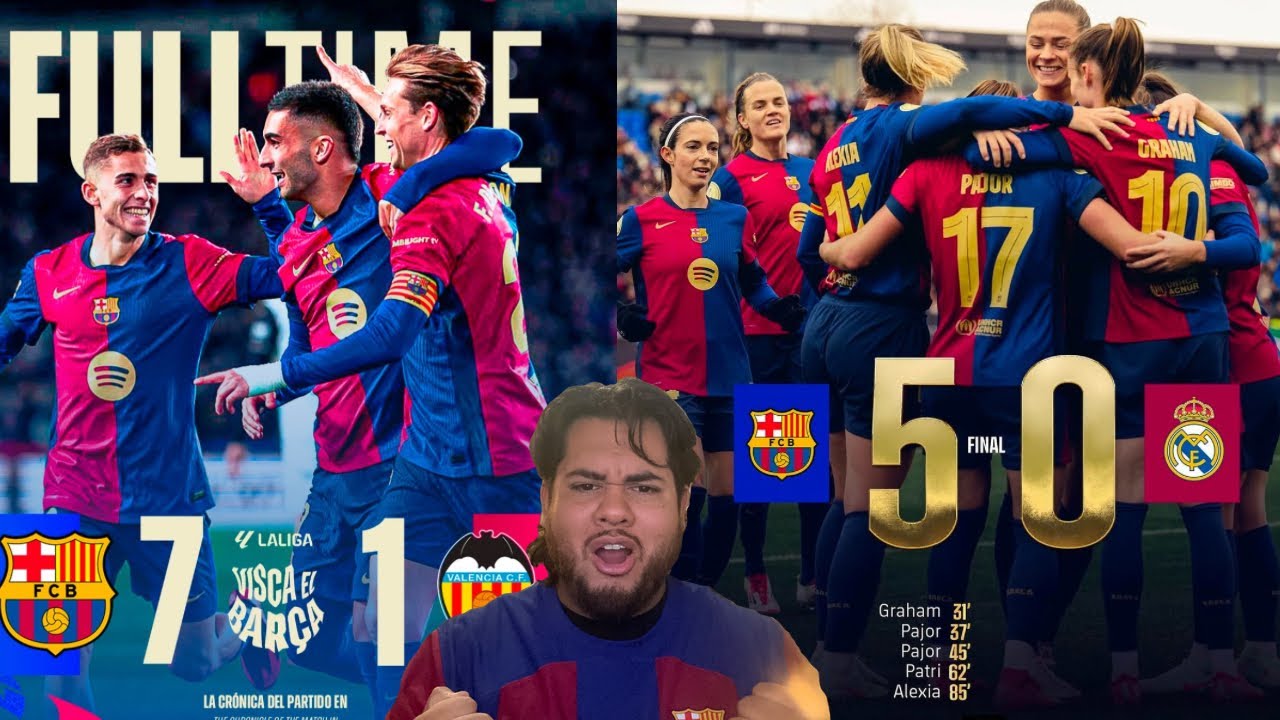 FC BARCELONA 7 vs 1 VALENCIA | SPANISH SUPERCUP FINAL | FC BARCELONA 5 ...