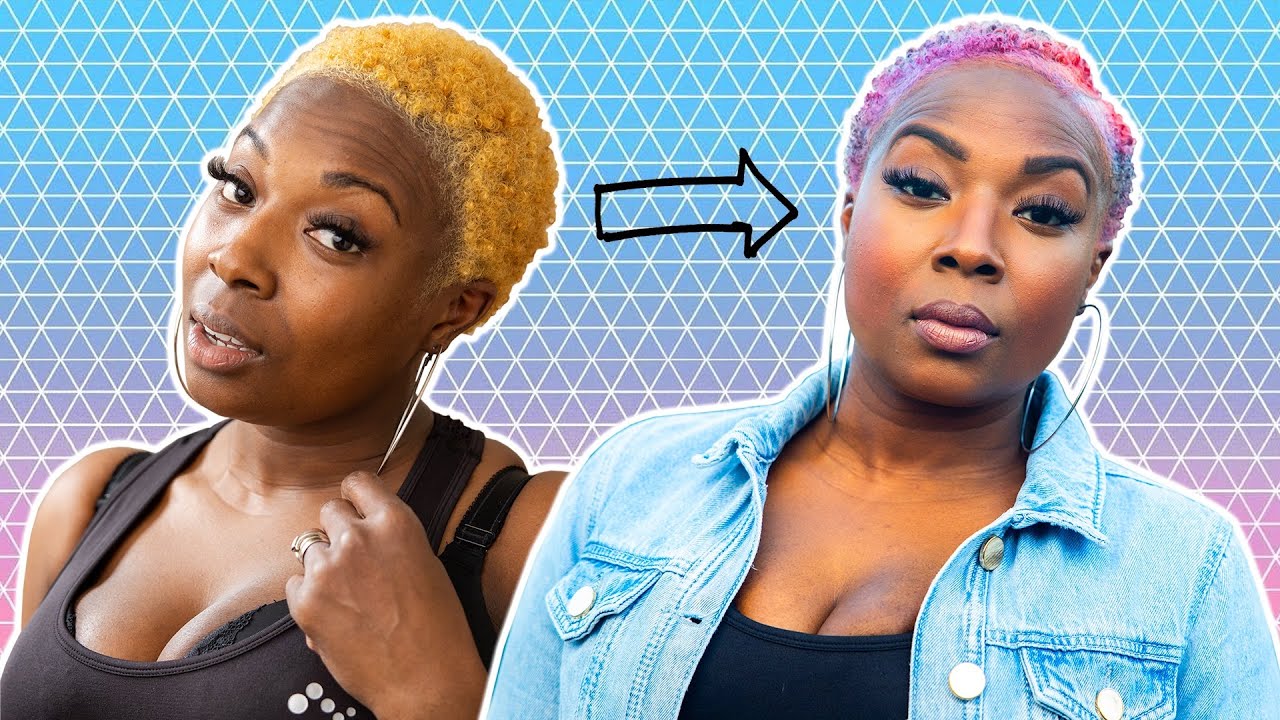 MOM DYES HER CURLY HAIR RAINBOW COLOURED!!!! - YouTube