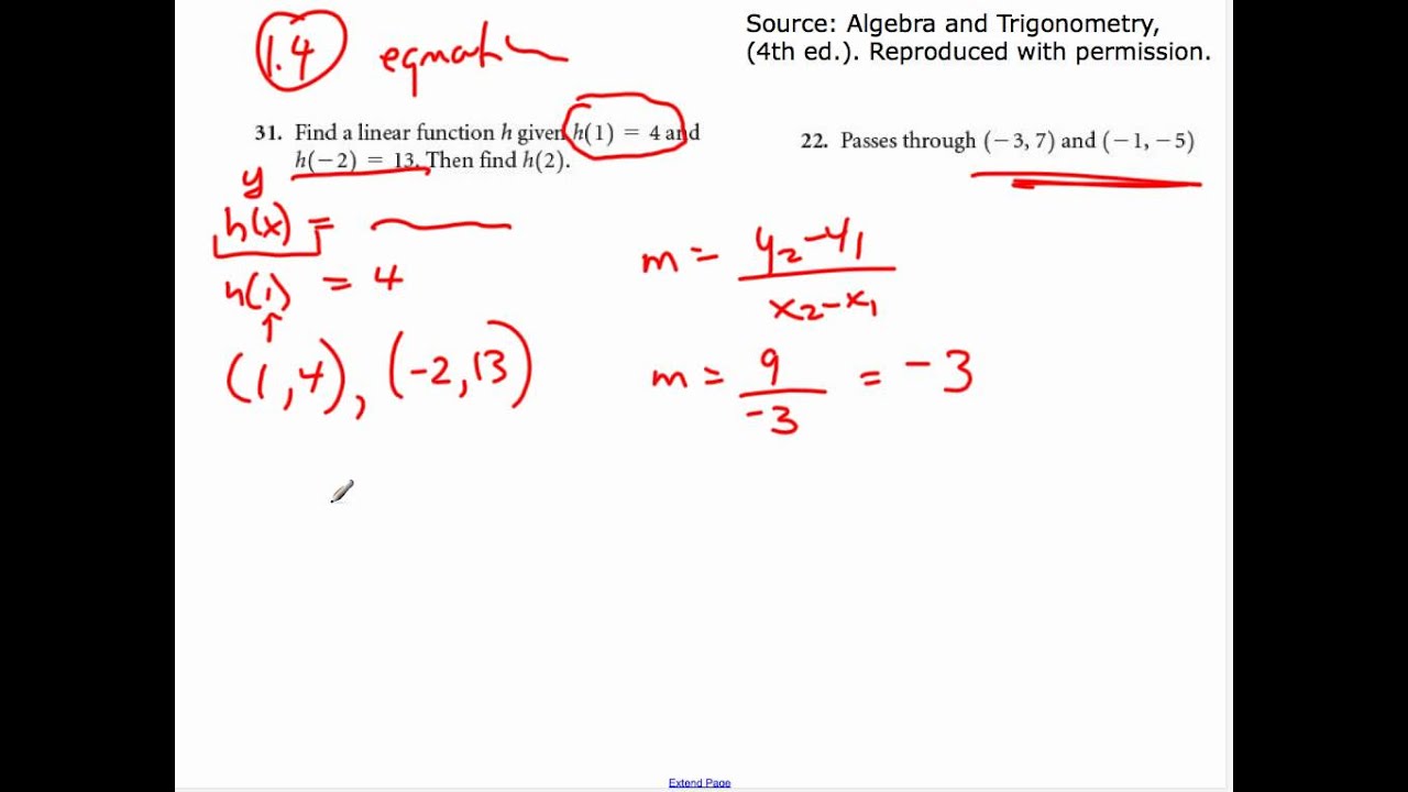 MTH095 Linear Function - Functional Notation (1.5) - YouTube