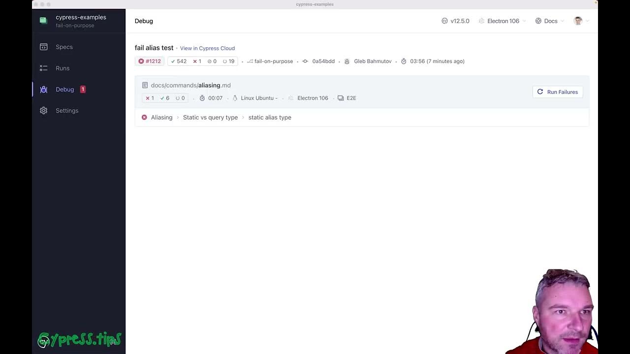 Cypress v12.5.0 Debug Tab - YouTube