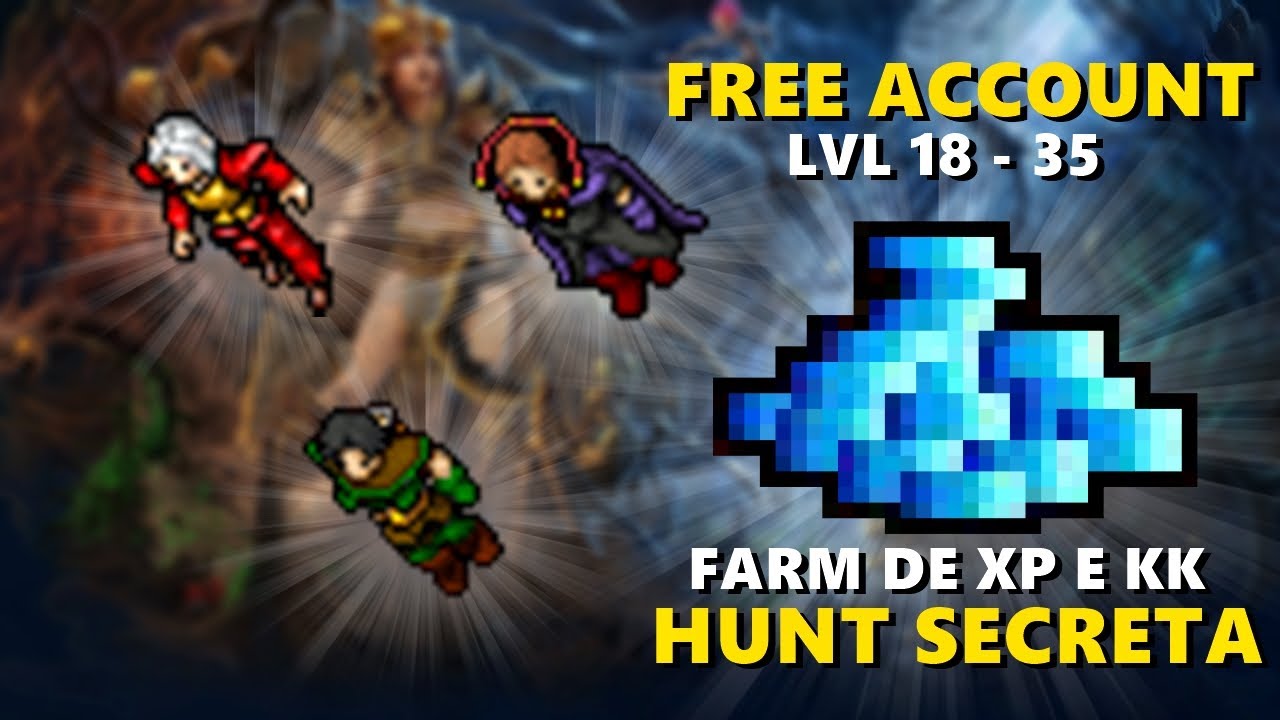 HUNT INCRÍVEL para LOW LEVEL e FREE ACCOUNT no TIBIA para FARM de XP e ...