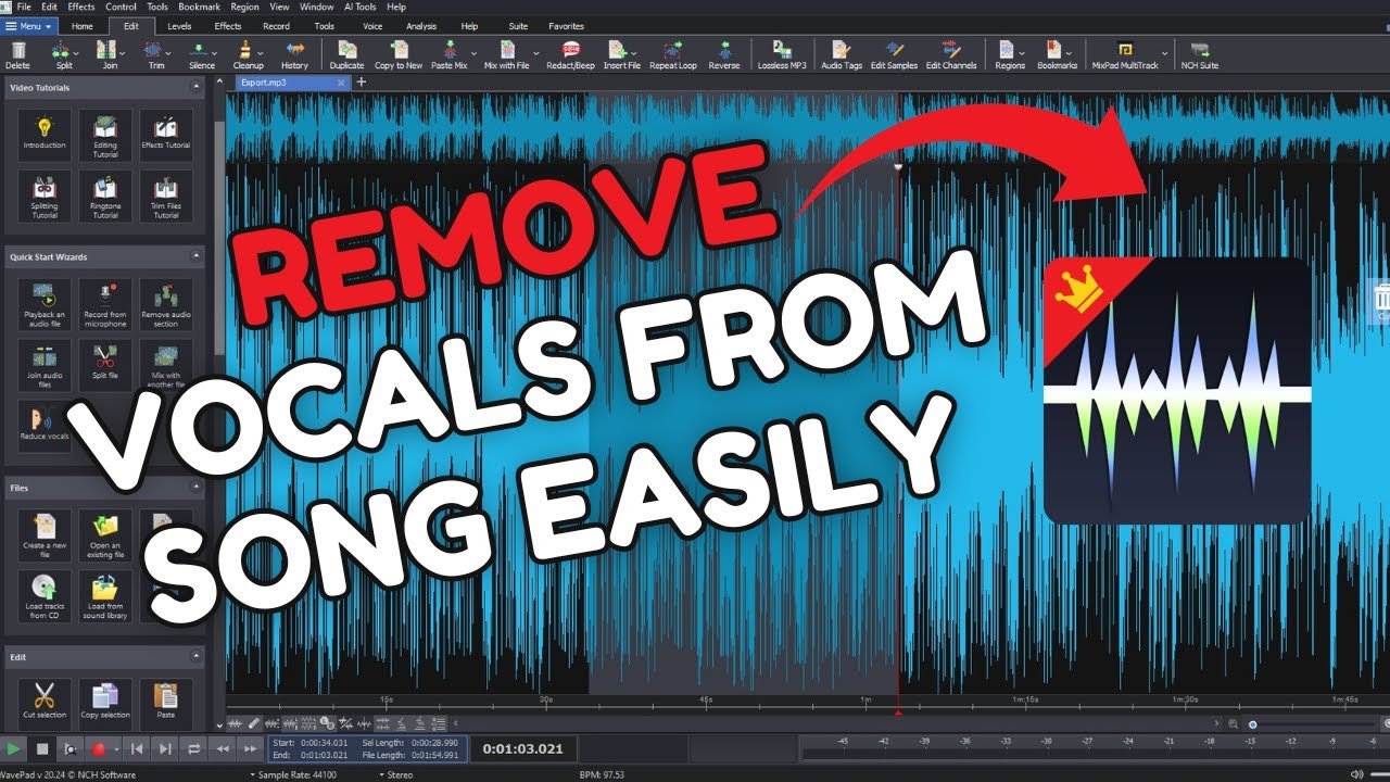 How to Remove Vocals from a Song in WavePad 2025? - YouTube