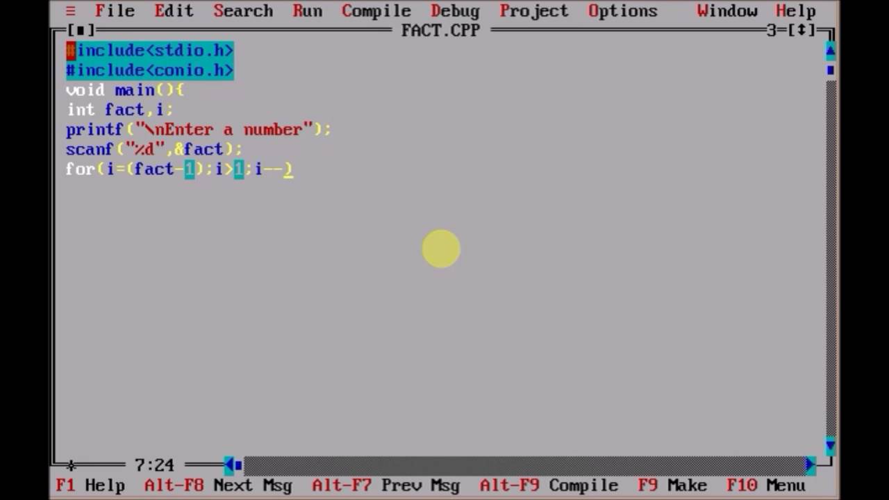 Wap To Find Factorial Of A Given Number Youtube