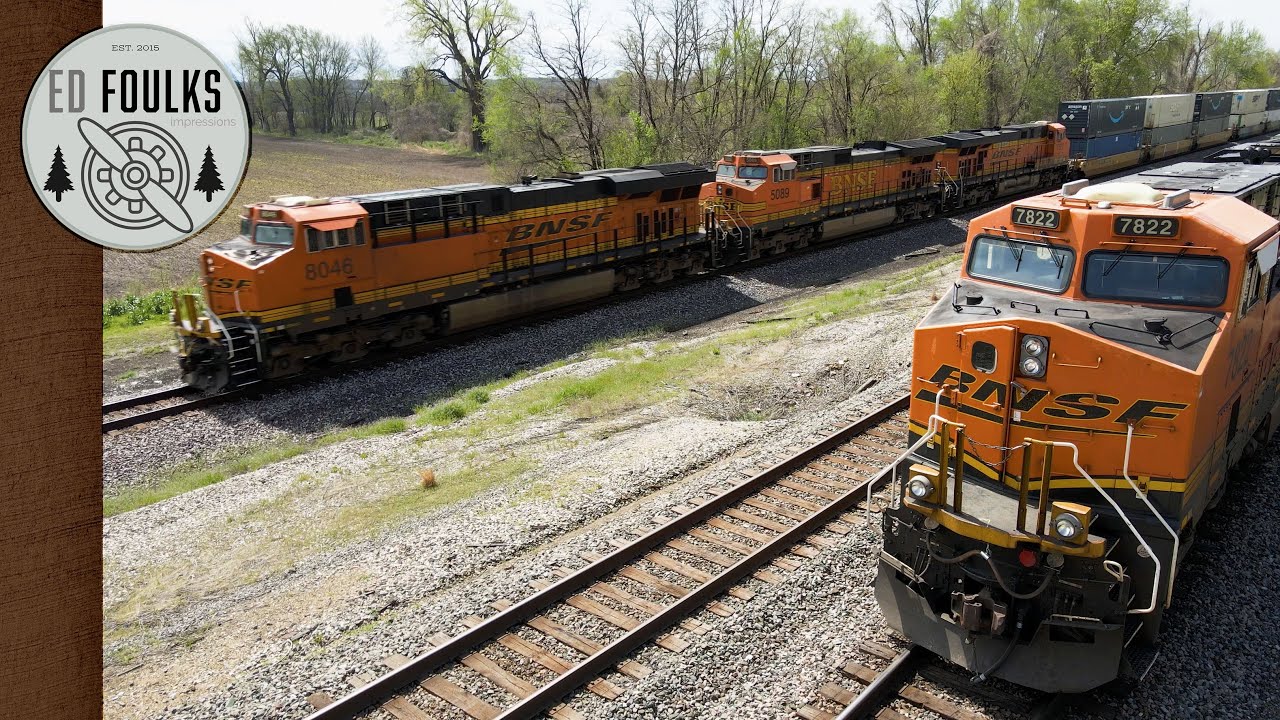 The "Bells of Camden" serenade an eastbound intermodal as BNSF #7822 ...