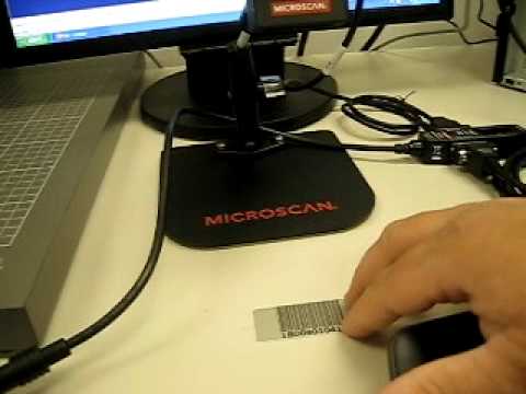 Microscan MS-2 Scanning Metal Barcodes - YouTube