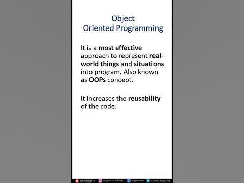#2- Why & What is OOPs Programming | Advanced Python | Praveen Kumar - YouTube