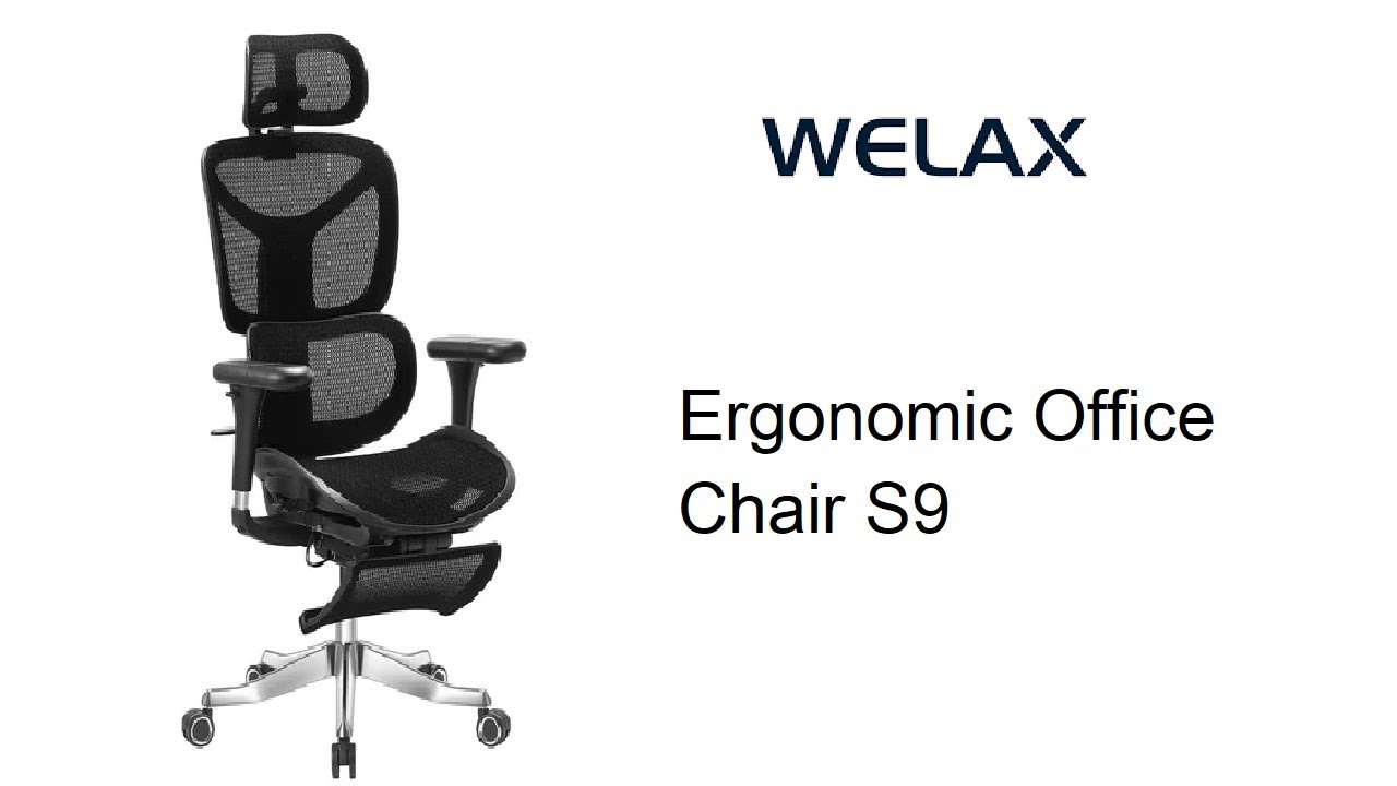 Welax Ergonomic Office Chair S9 Complete product review - YouTube