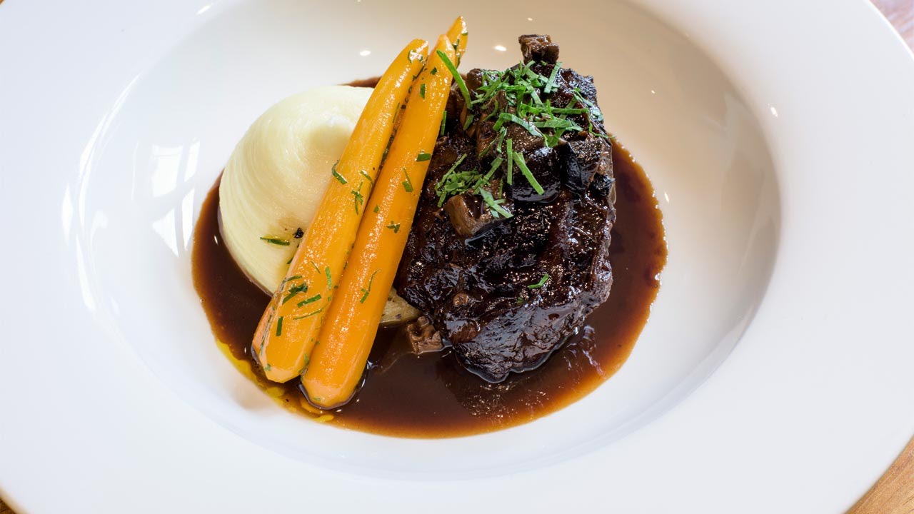 Braised Irish beef cheek with anchovy, pickled walnuts and mash by Adam ...
