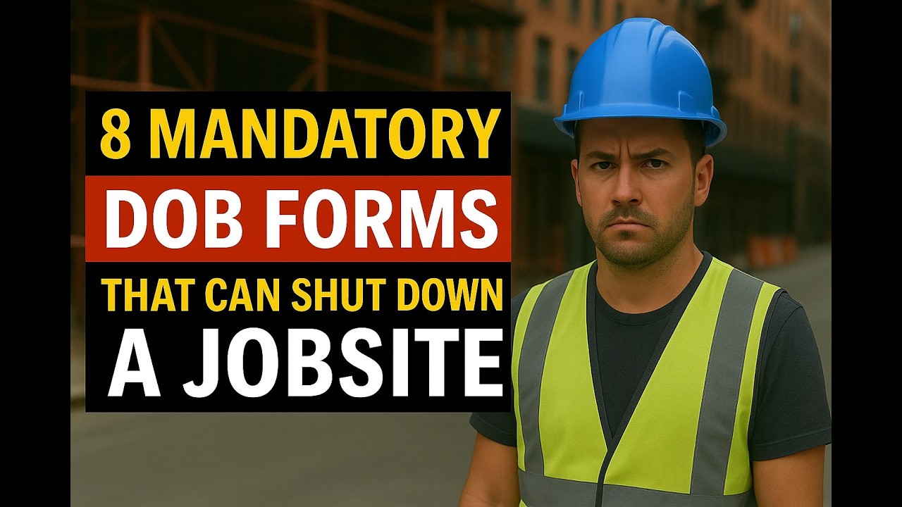 8 Mandatory DOB Forms that can shut down a jobsite. - YouTube