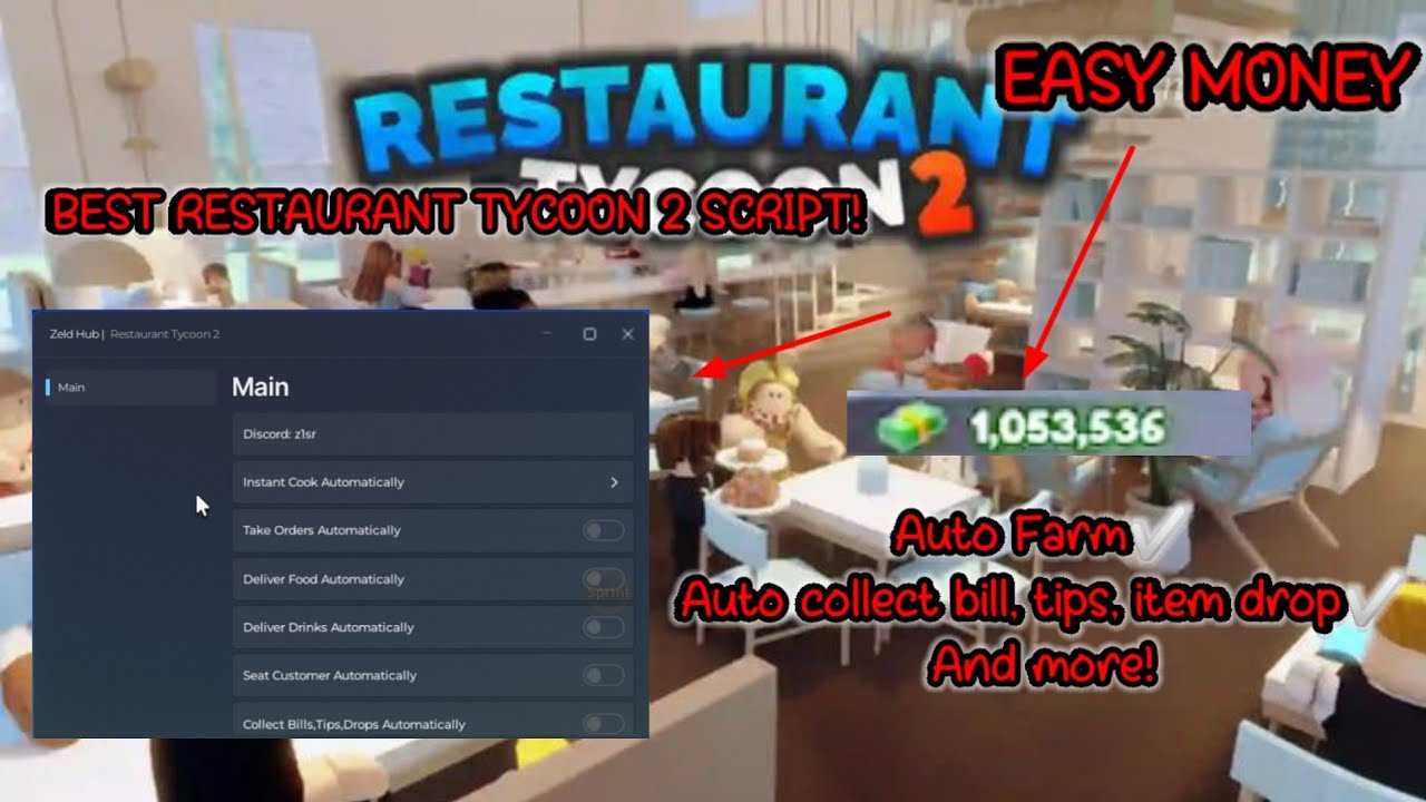 RESTAURANT TYCOON 2 SCRIPT | AUTOFARM, AUTO COLLECT | PASTEBIN - YouTube