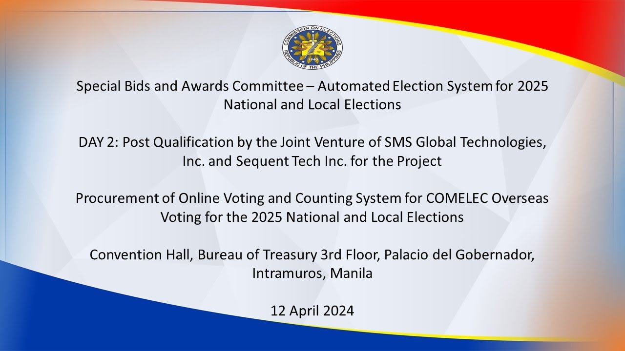 Special Bids and Awards Committee – Automated Election System for 2025 ...