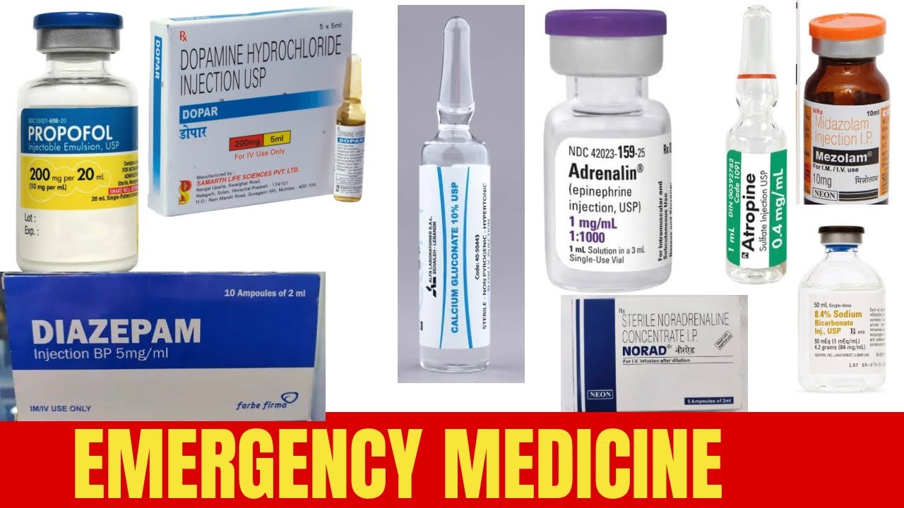 Emergency injection name | life saving drugs | emergency medicine ...