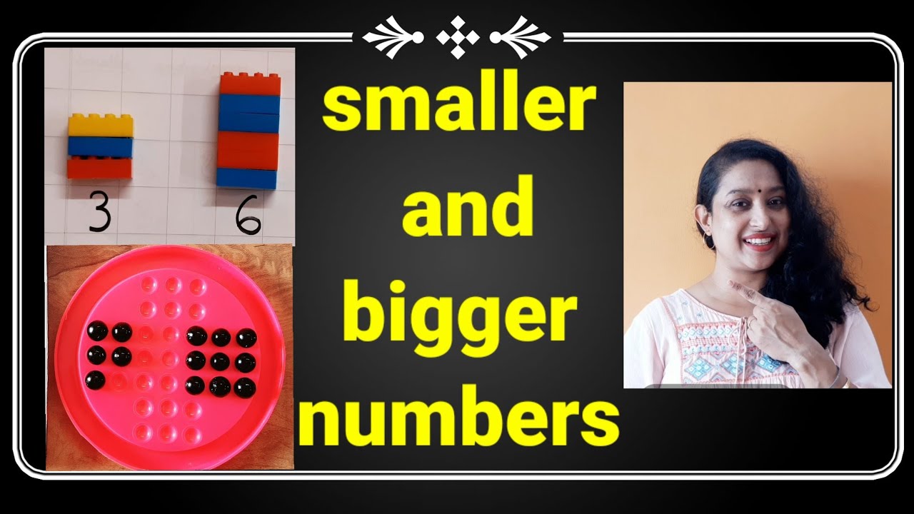 smaller and bigger numbers for ukg to class 2/ comparing numbers - YouTube