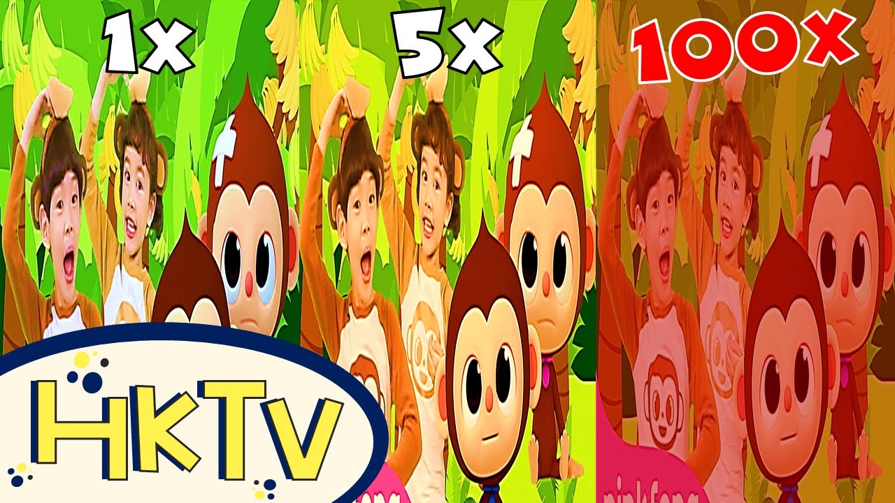 PINK FONG MONKEY BANANAS but it gets FASTER - Speed Variation | Happy ...