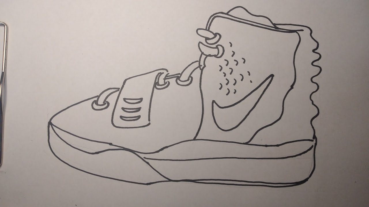 How to draw basketball shoes - YouTube