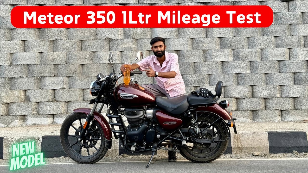 New Royal Enfield Meteor 350 1Ltr Mileage Test | Meteor 350 Highway ...