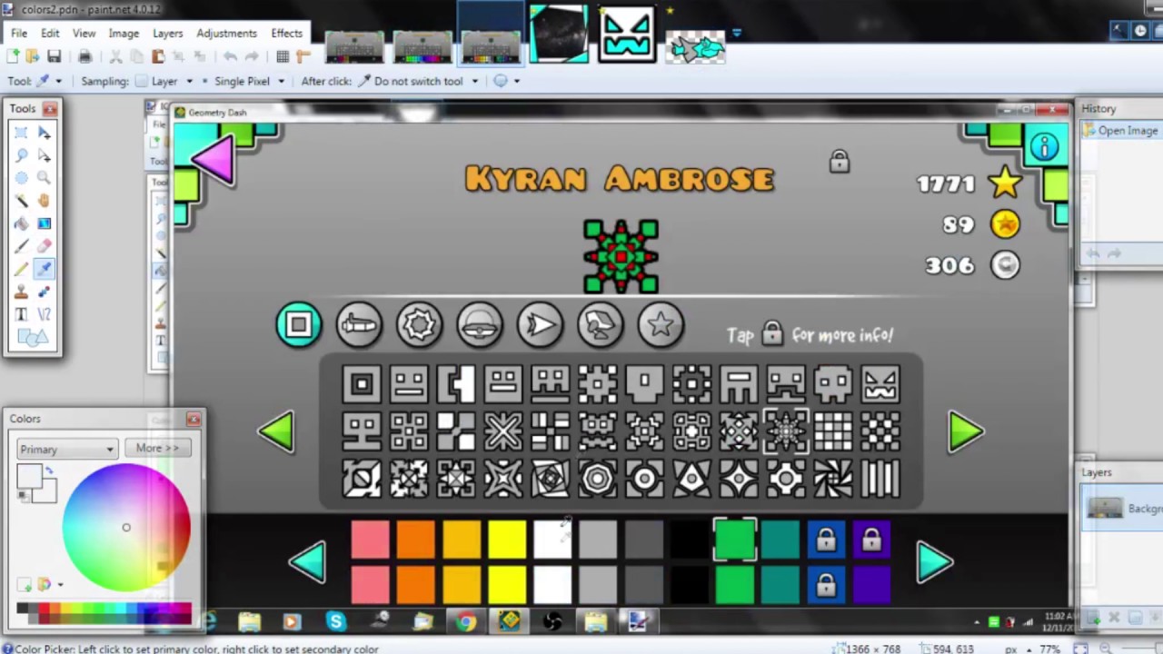 Geometry Dash Speedart || DaysKevin's Profile Picture || paint.net ...