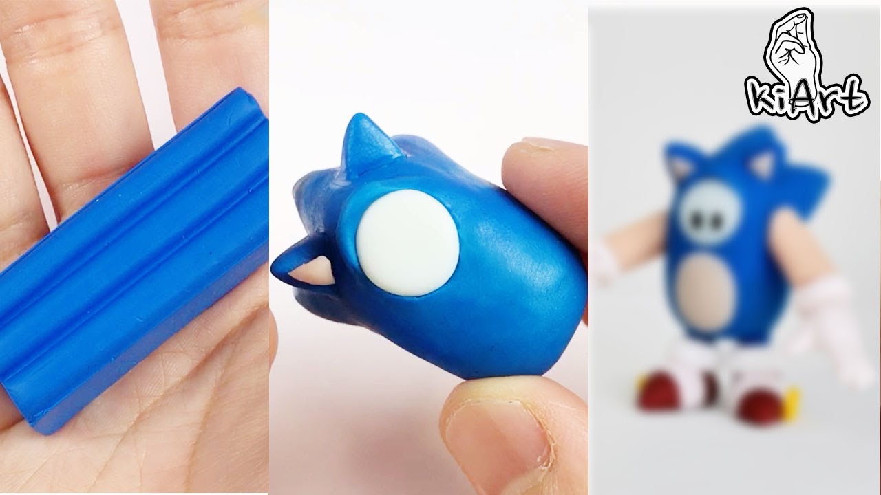 Create Fall guys Sonic with PolymerClay (kiArt.ver) [kiArt] - YouTube