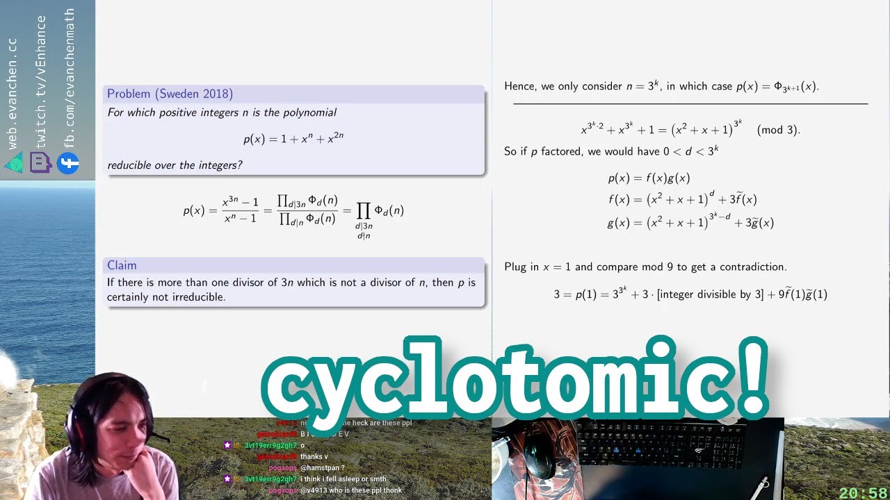 Sweden 2018: CYCLOTOMIC POLYNOMIALS - YouTube