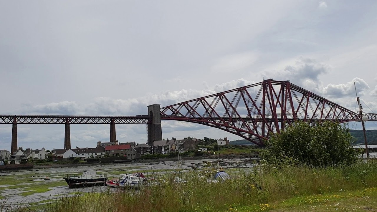 Forth Rail Bridge Train Crossing - STOCK FOOTAGE - YouTube