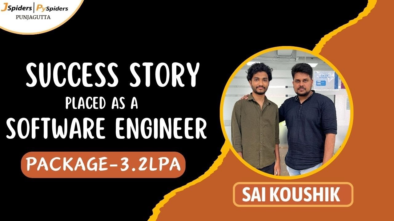 Success story of SOFTWARE ENGINEER From JSpiders | Hyderabad Punjagutta ...