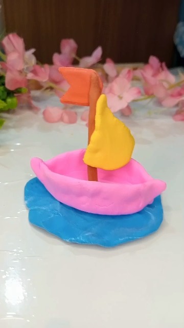 Diy Clay Boat ⛵ #clayart #miniature #minnihandcraft #diy #shortsfeed # ...