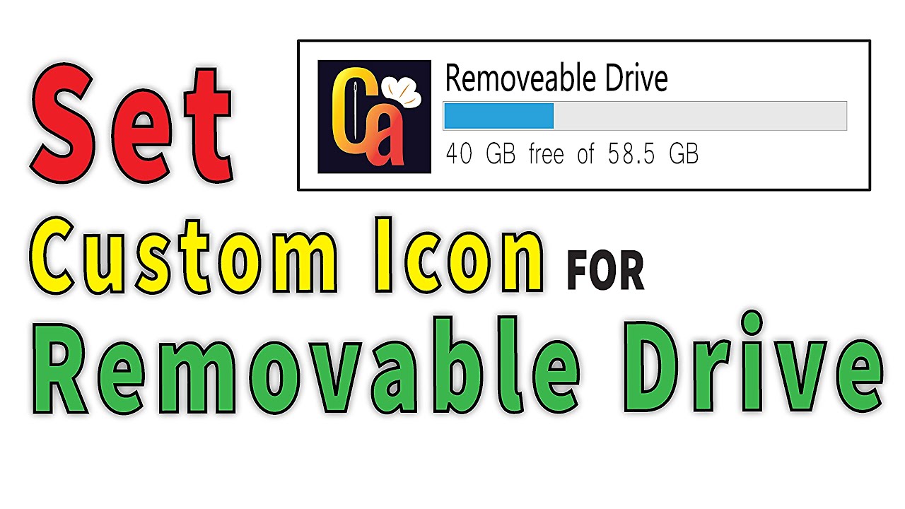 How to set a custom icon for a removable drive - 2021 - YouTube