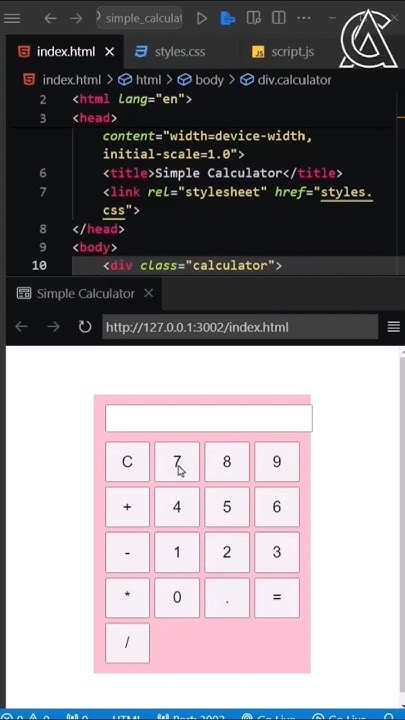 Make a Simple Calculator with HTML, CSS and JavaScript - YouTube