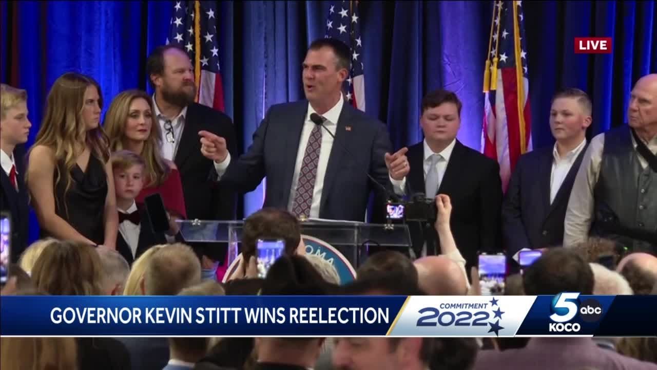 Gov. Kevin Stitt wins re-election bid - YouTube