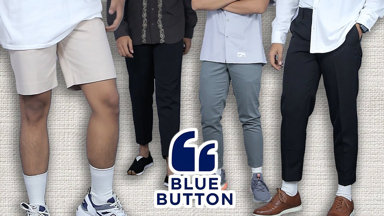 REKOMENDASI 3 CELANA DARI BLUEBUTTON SEKALIGUS #BahasBahasaN #BlueButton #anklepants #celanapria ...